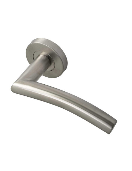 Manivela 816 con roseta Redonda Acero Inox